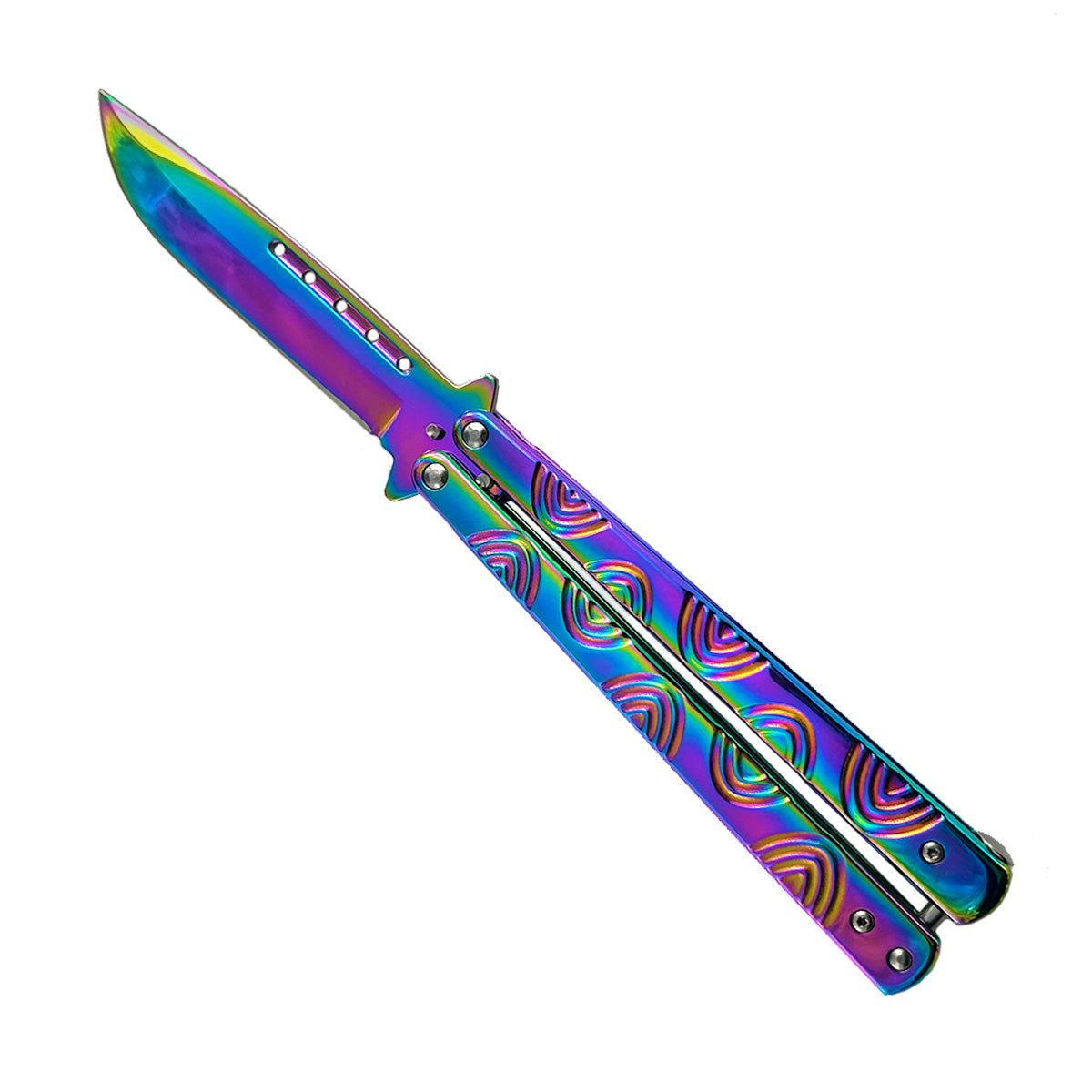 "Spiro" Rainbow Butterfly Knife – CS Tactical Edge