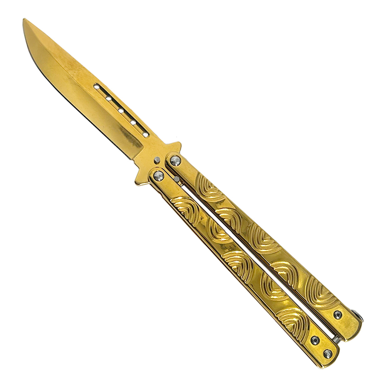 "Spiro" Gold Butterfly Knife – CS Tactical Edge