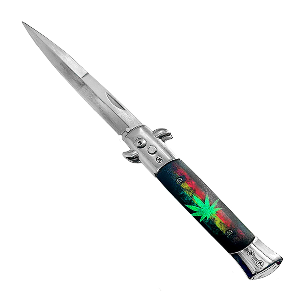 Switchblades for Sale - Jamaican Flag / Marijuana Switchblade – CS ...